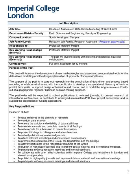 Jd Research Associate In Data Driven Modelling Of Wind Farms Eng02283