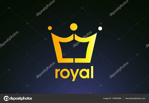 골드 골든 킹 크라운 로고 아이콘 디자인 — 스톡 벡터 © Dragomirescu 138450366