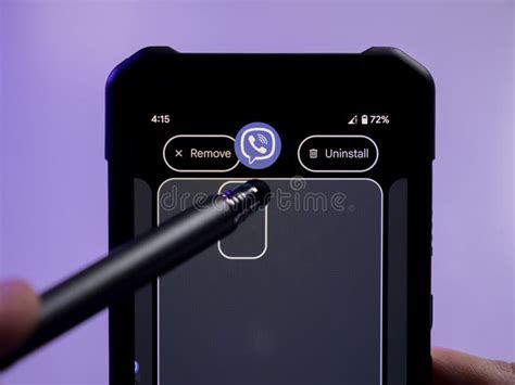 Uninstall Viber App From Smartphone Viber App Blocking Viber Is Not Available Editorial Photo