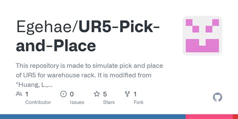 GitHub Egehae UR5 Pick And Place This Repository Is Made To Simulate Pick And Place Of UR5