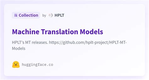 Machine Translation Models A Hplt Collection