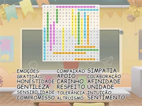 Caça Palavras Empatia E Valores Sopa De Letras