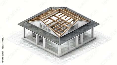 Structural Diagram Of House Framing With Labels For Posts Beams And