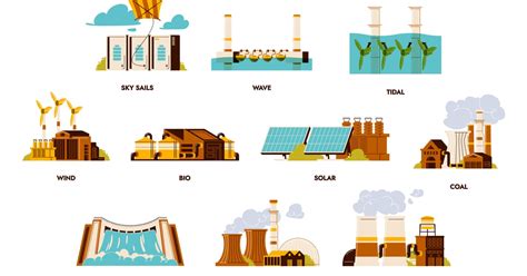 Renewable Cartoon Power Plant Stations Objects Ft Power And Plant Envato
