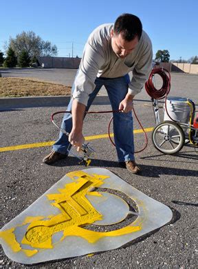 Painting How To Spray Paint Parking Lot Stripes By Hand And Avoid