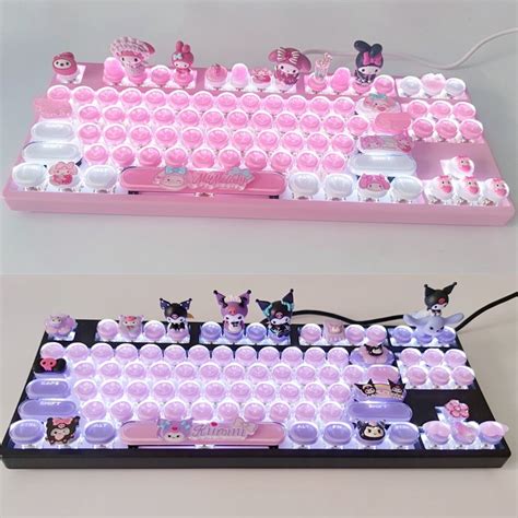 Super Adorable Handmade Keyboard Decorated With Sanrio Keycaps Fulfill Your E Girl Needs