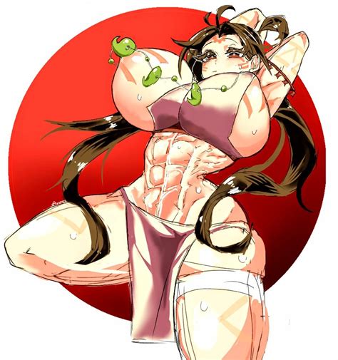 Rule 34 Abs Amaryllis 0611 Arms Behind Head Arms Up Big Breasts Body Markings Bouncing Breasts