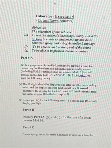 Solved 46 Laboratory Exercise 9 Up And Down Counters