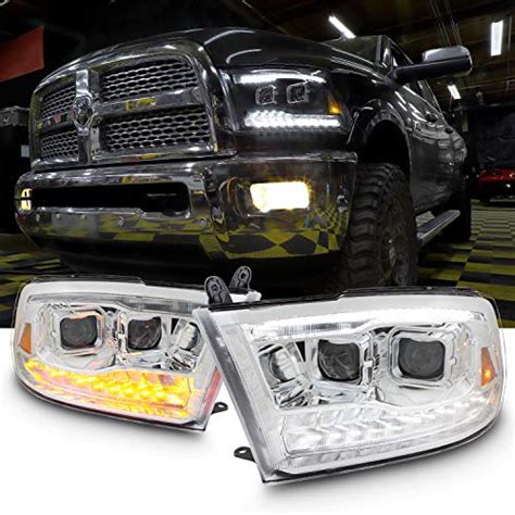 Factory Upgrade For Dodge Ram Dual Projector LED DRL Headlights With