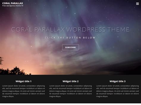 Coral Parallax Wordpress Theme