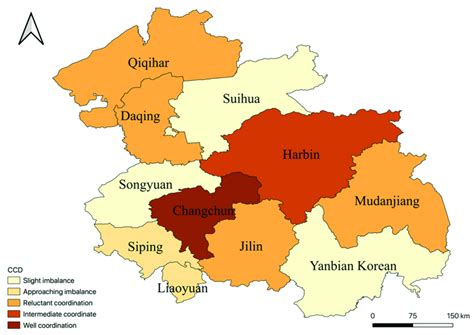 Spatial Distribution Of Coupling Coordination Degree Between Economy