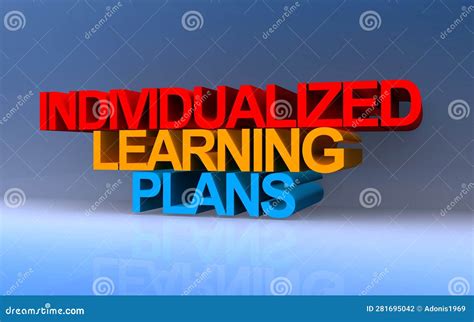 Individualized Learning Plans On Blue Stock Illustration Illustration