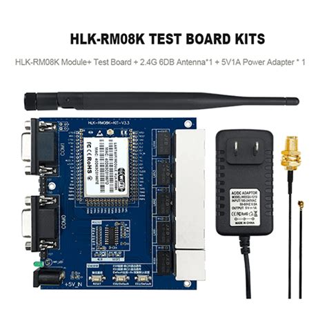 Metal Hlk Rm K Serial Wifi Module Four Ethernet Port Two Serial Port Uart To Wifi Module