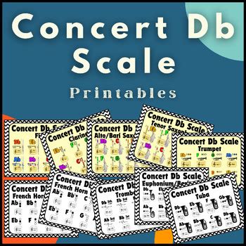 Concert Db Scale Printables For Beginning Band Pages By Mr G Music Tech