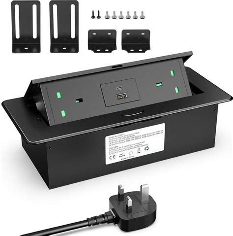 Desktop Power Hidden Pop Up Socket Usb C Pd20w Strip 2 Uk Plug 1 8m Cable Desk Ebay In 2025