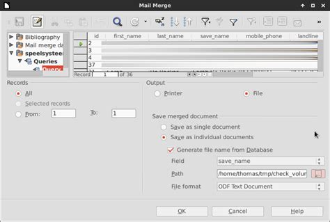 Creating Documents From A Template Using Libreoffices ‘mail Merge Feature