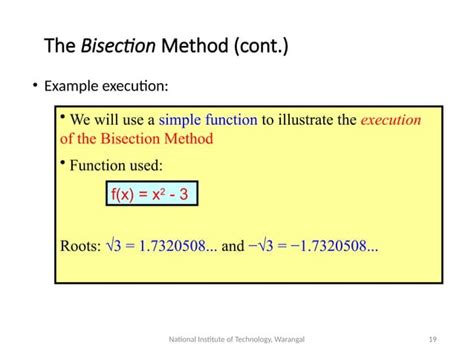 Bisection Method Maths Linear And Pptx