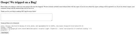 help error on appinventor website corrupted my project bugs and