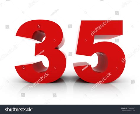 Number 35 Stock Illustration 258450305 Shutterstock