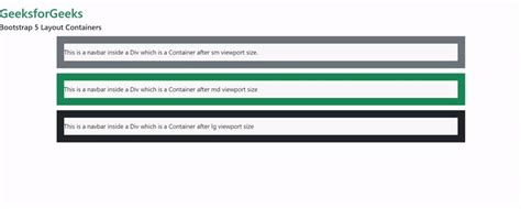 Bootstrap 5 Layout Containers Geeksforgeeks