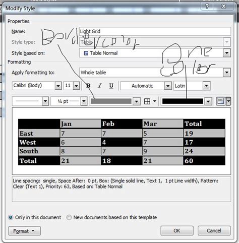 how can i make a two color based table on microsoft word 2007 super user