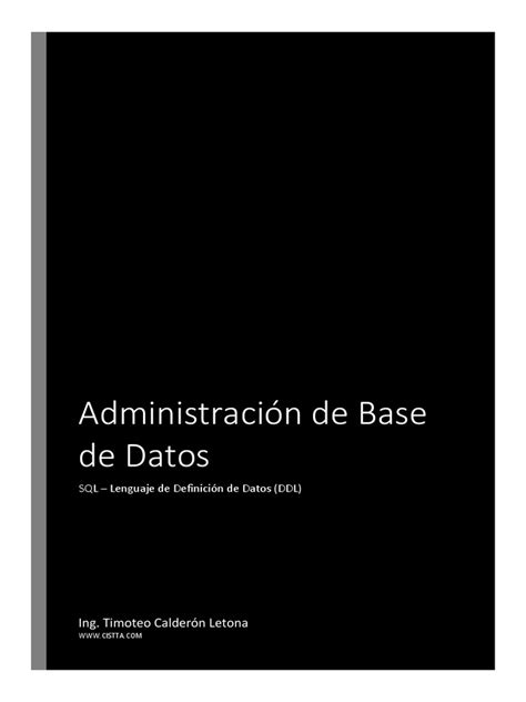 data definition language pdf pdf sql tabla base de datos