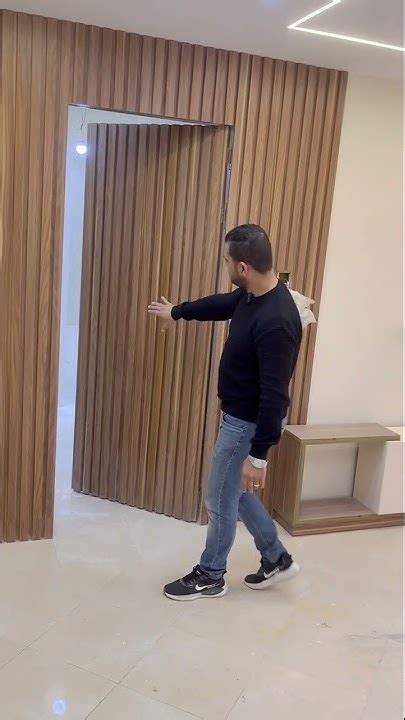 فكرة عمل باب مخفي في تجاليد شرائح خشب Am Decoration Youtube