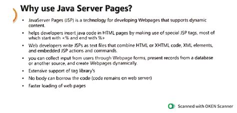 Unit 3 Chapter 1 This Are Java Notes Why Use Java Server Pages Javaserver Pages Jsp Is A