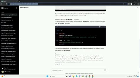 Uid Env Var Is Not Copied To Python S Os Environ Dict Youtube