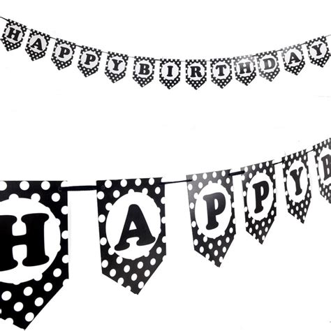 선물데이 생일파티가랜드 페넌트 소 블랙 생일 파티 이벤트 용품