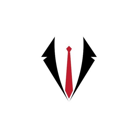 턱시도 신사 로고 디자인 벡터 프리미엄 벡터