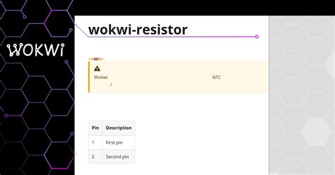 Wokwi Resistor参考 Wokwi Docs