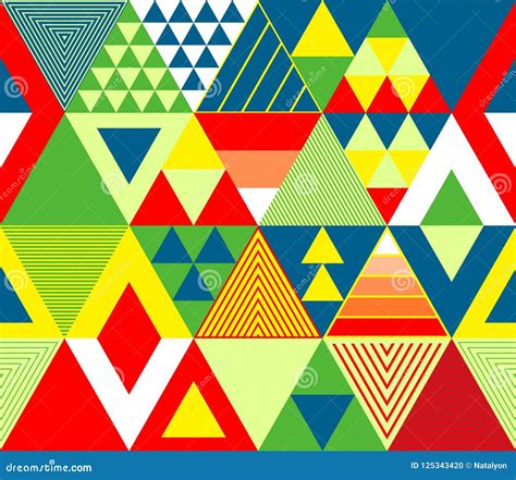 Colorful Red Green And Yellow Textured Bold Triangles Geometric