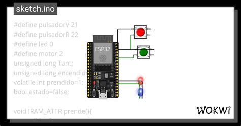 Marcha Y Parada Trabajo Wokwi Esp32 Stm32 Arduino Simulator