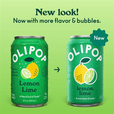 Lemon Lime Prebiotic Soda 6g Fiber Olipop