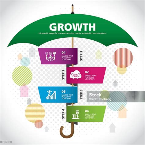 Umbrella Strategy Template Modern Info Graphic Design Stock Illustration Download Image Now
