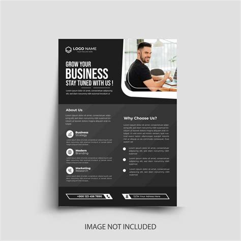 기업 플라이어 디자인 템플릿 프리미엄 벡터