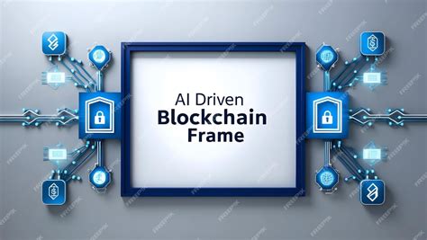 3d ai driven blockchain frame concept as a border frame with blockchain