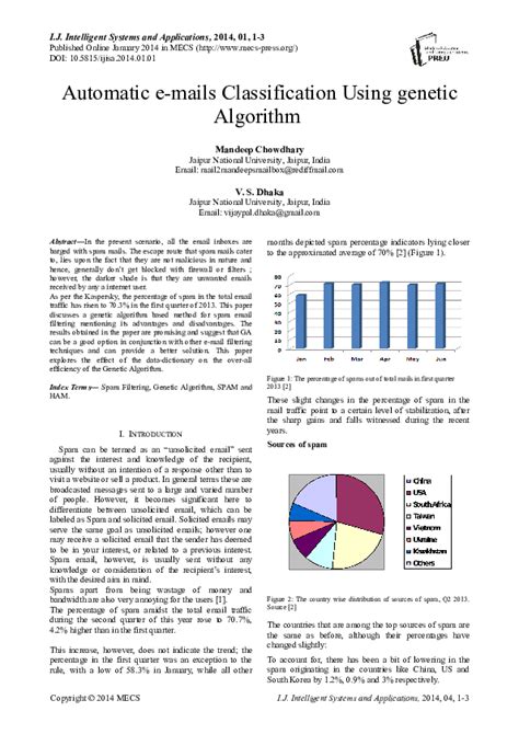 Doc Automatic E Mails Classification Using Genetic Algorithm