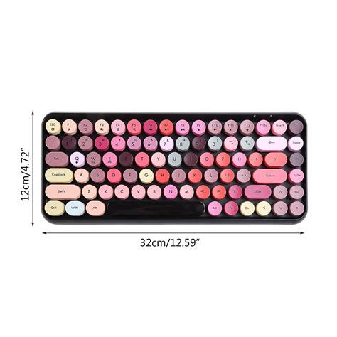 Keyboard Round Button Keypad Keyboard Portable Pc Computer Keypad With 84 Keys Fruugo Uk