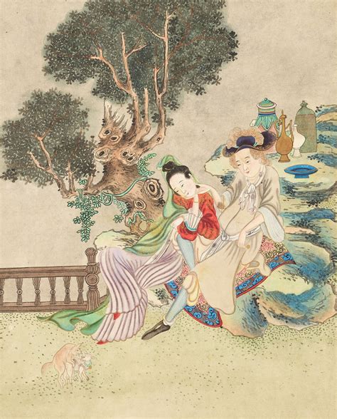 Bonhams An Album Of Twelve Erotic Paintings 18th19th Century