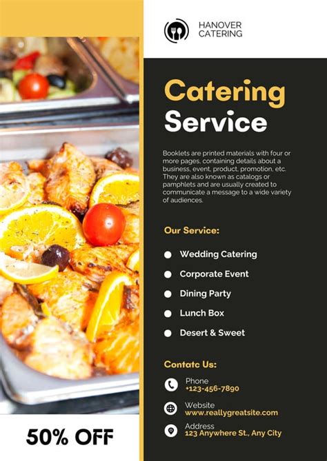 Page 4 Free Editable Printable Catering Flyer Templates Canva