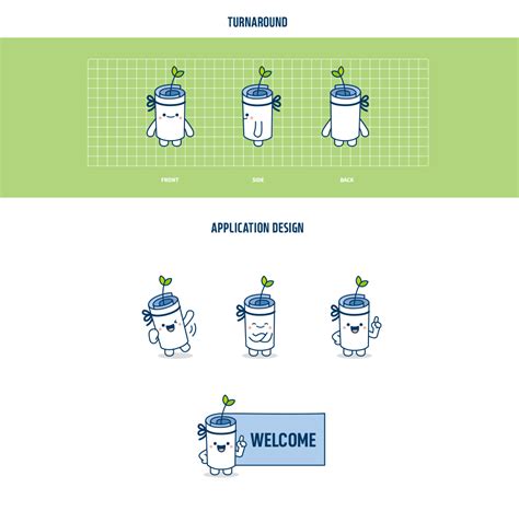 친환경적이고 친근한 종이를 대표하는 캐릭터 디자인