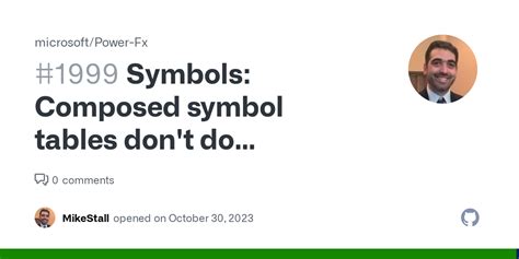 Symbols Composed Symbol Tables Dont Do Functionnames · Issue 1999 · Microsoftpower Fx · Github