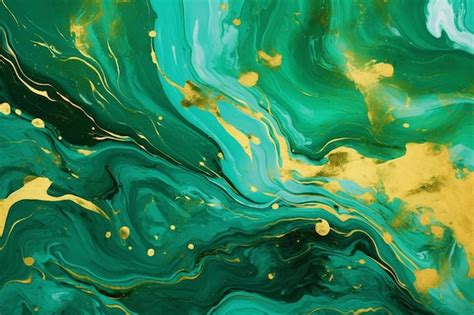 에메랄드 그린 추상 배경 프리미엄 Ai 생성 벡터