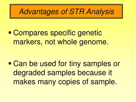 Ppt Advantages Of Str Analysis Powerpoint Presentation Free Download