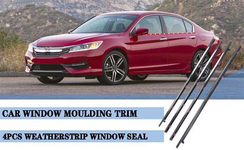 Yzusgomumu 4pcs Car Window Moulding Trim Weatherstrip