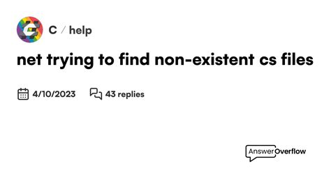 Net Trying To Find Non Existent Cs Files C