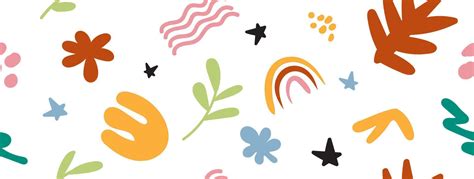 Abstract Cute Shape Doodle Fun Hand Drawn In Seamless Background Fun