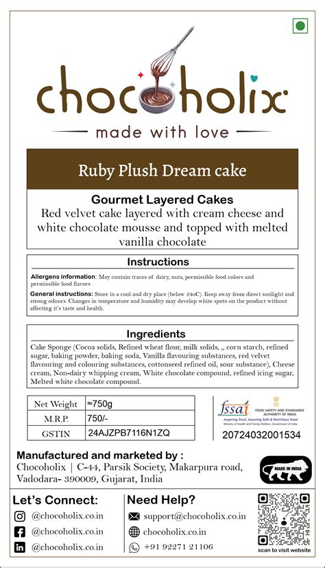 Ruby Plush Dream Cake Chocoholix